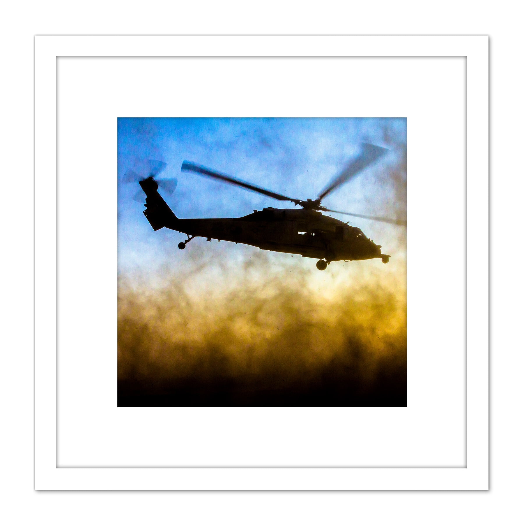 Military USA Navy Helicopter MH-60S Seahawk Photo 8X8 Inch Square ...