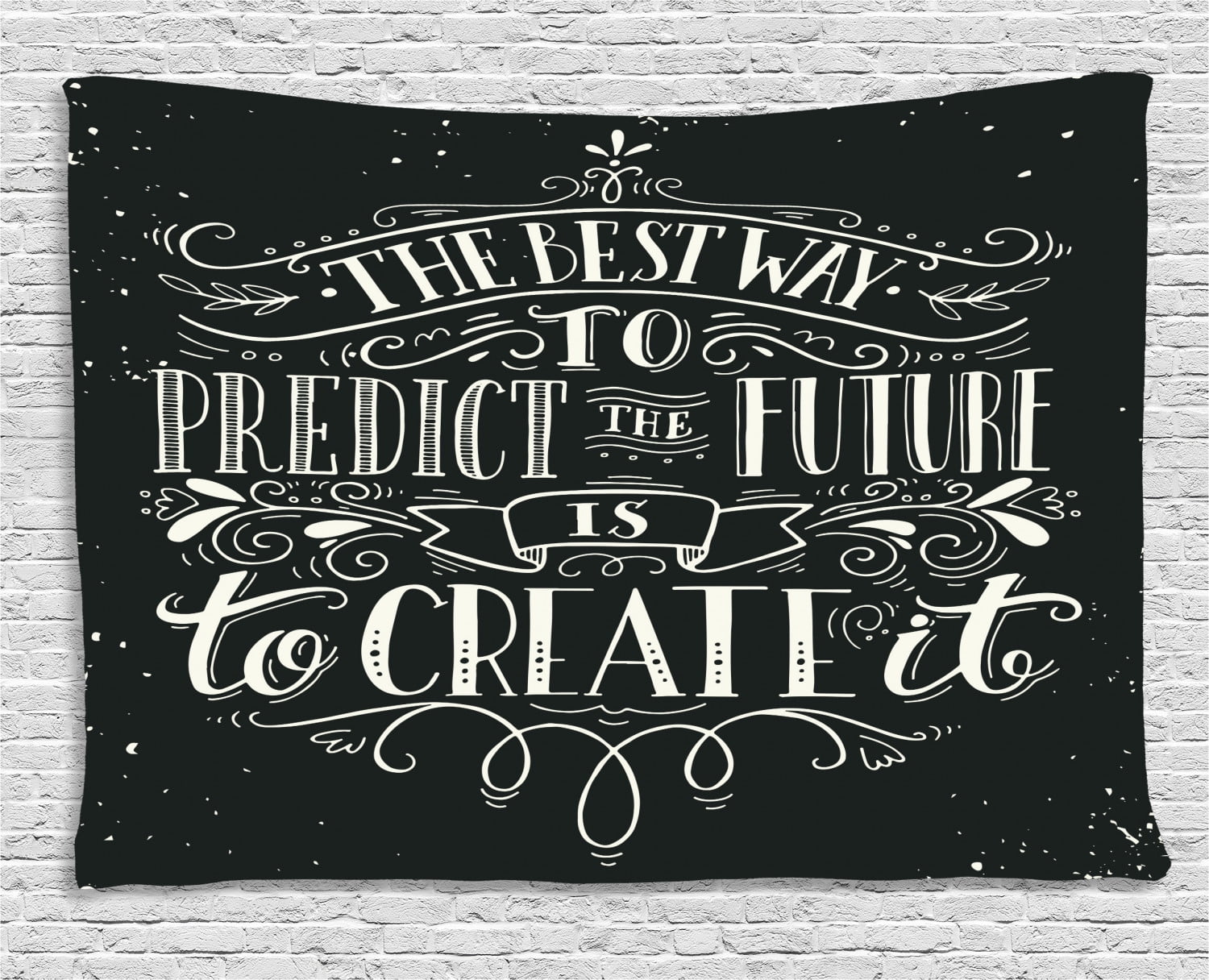 Vintage Tapestry, Hand Lettering on a Grunge Design Inspired Background ...