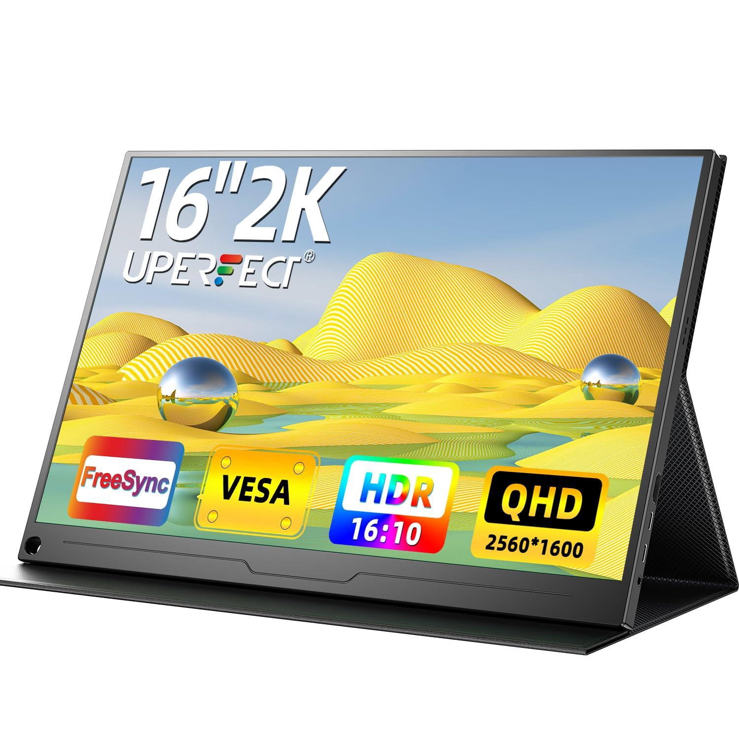 Monitor Portátil UPERFECT Mate 2K con FreeSync y Funda Inteligente ...