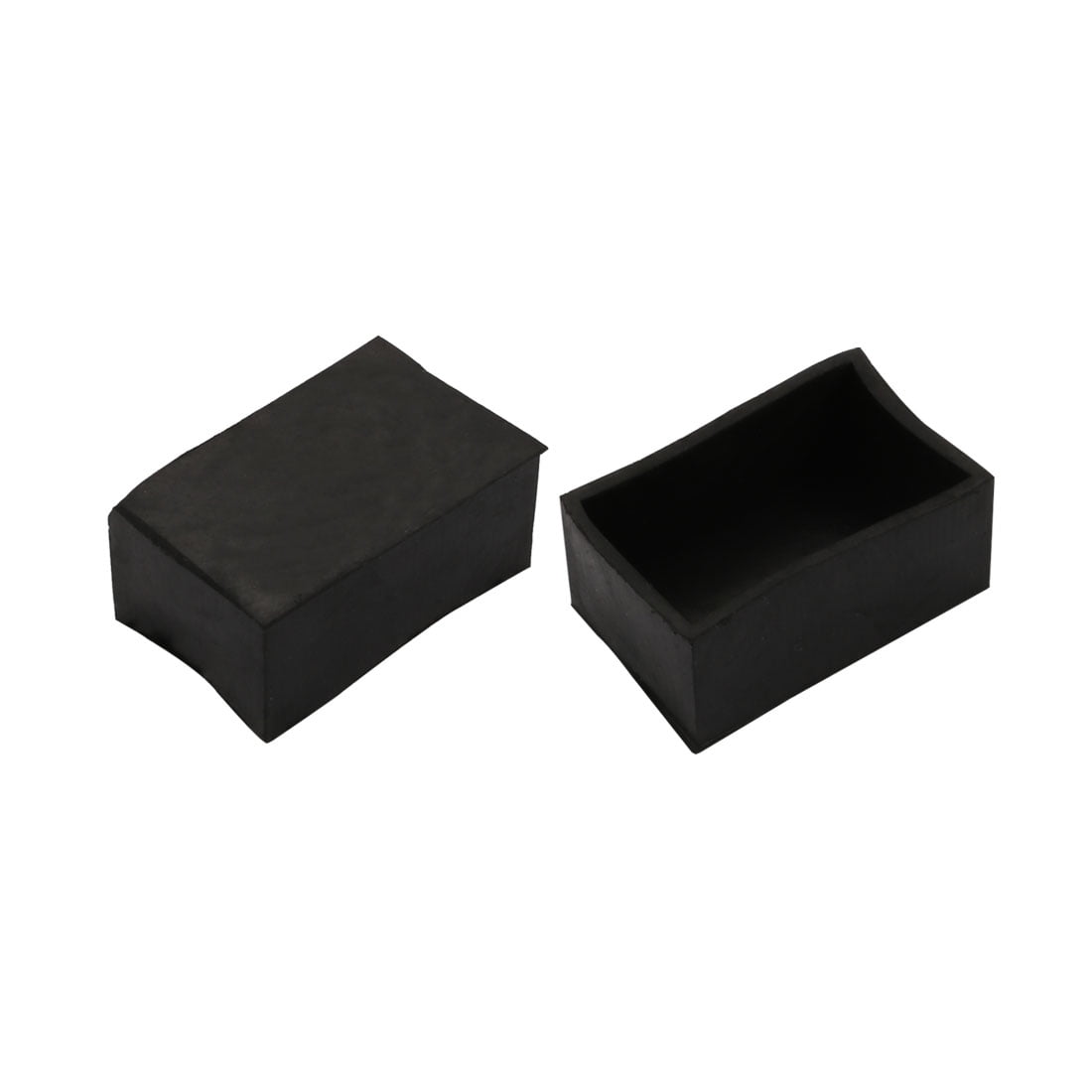 2pcs Furniture Desk Chair Rectangle Rubber Leg Cap Cover 30mmx50mm ...