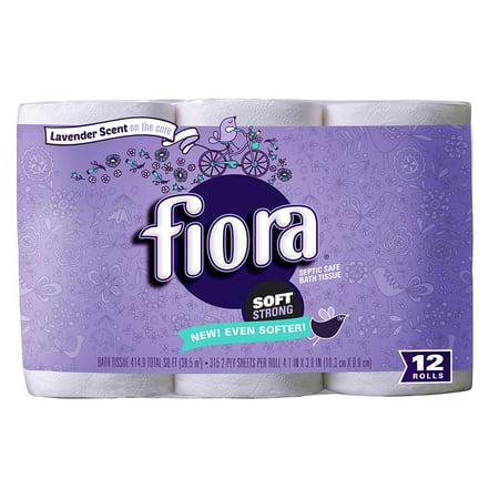 UPC 810326010771 - Fiora Lavender Scented Core Toilet Paper, 12 Rolls ...