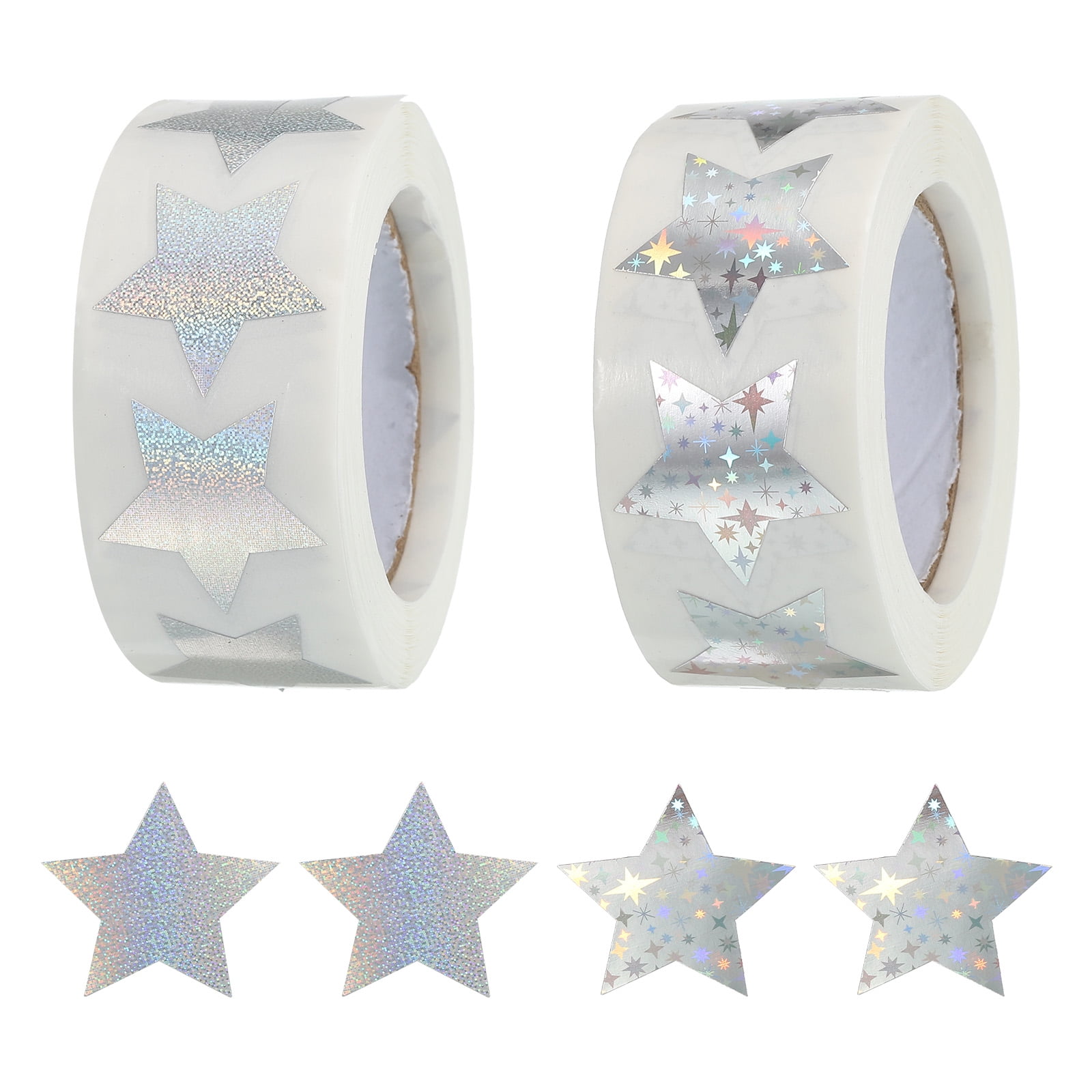 Glitter Star Stickers 1 Inch 2 Roll DIY Adhesive Sparkling Labels Notes ...