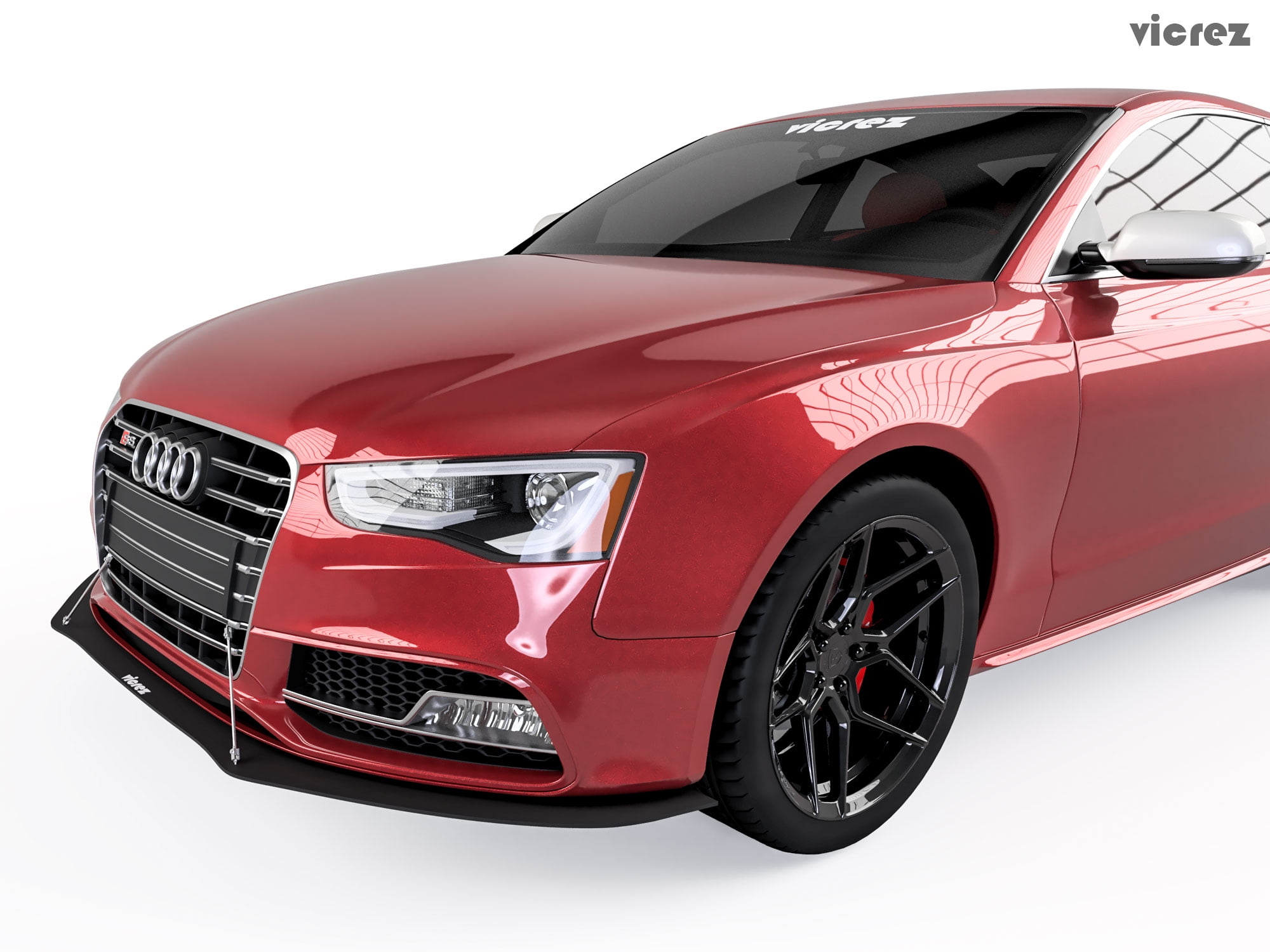 Vicrez VZ3 Front Bumper Splitter vz101069 for 2013-2016 Audi S5/ A5 ...