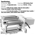 KFFKFF Electric Pasta Maker, Stainless Steel Noodle Press, Adjustable ...