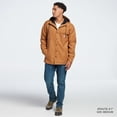 Carhartt Men's Rain Defender Relaxed Fit Heavyweight Hooded Shirt Jacket (Oiled Walnut Heather ...