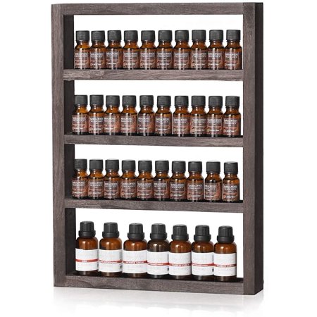 Essential Oil Storage, Wall Mounted Wooden Display Shelf Rack for ...