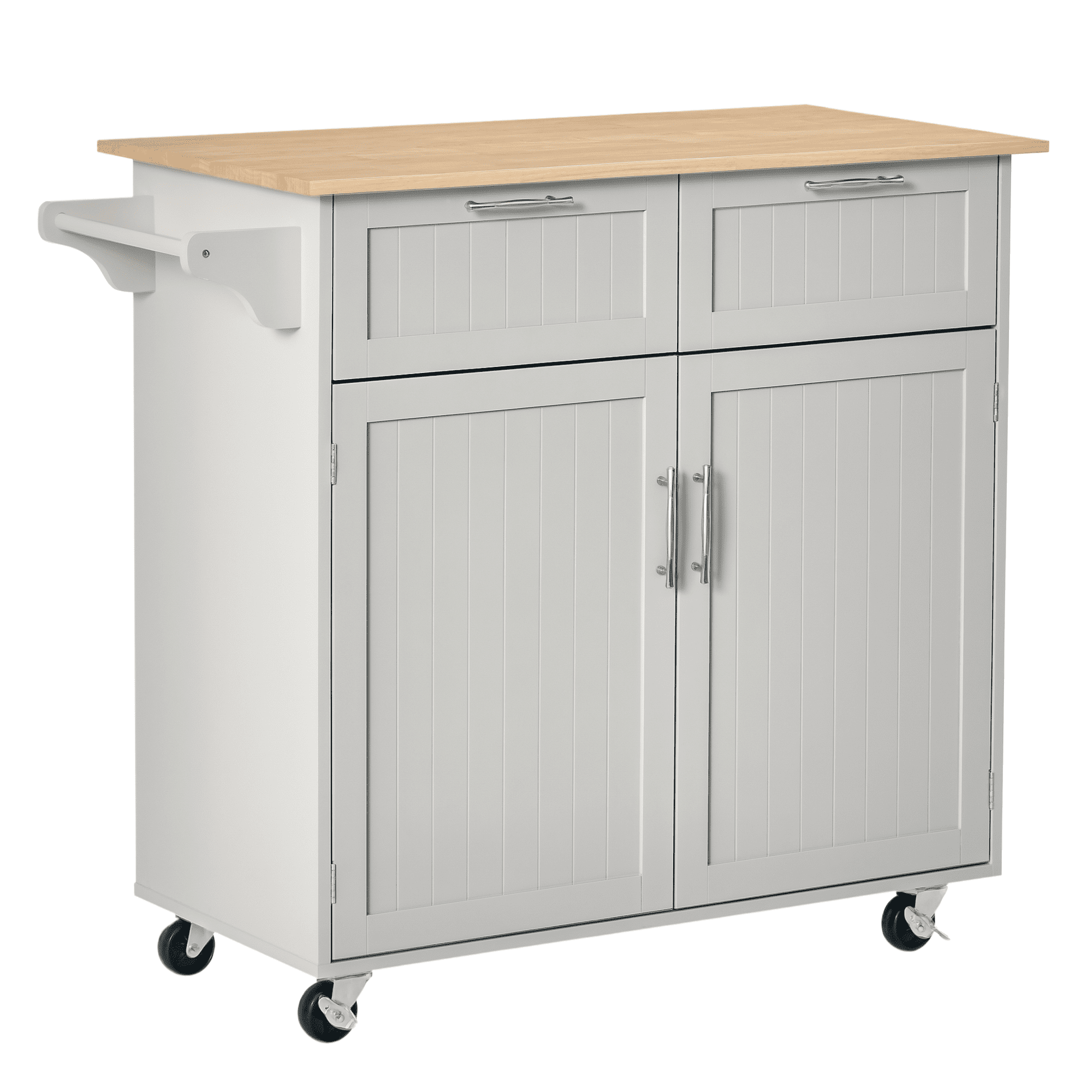 Click here for Homcom Rolling Kitchen Island With Storage Cabinet... prices