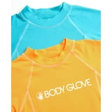 Body Glove Boys' Short Sleeve Rash Guard Shirt – 2 Pack UPF 50+ Quick ...