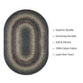 Homespice Enigma Oval Cotton Braided Area Rug, 27" x 45" Black ...