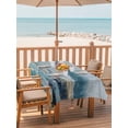 Blue Grey Oil Painting Rectangle Outdoor Tablecloth with Umbrella Hole ...