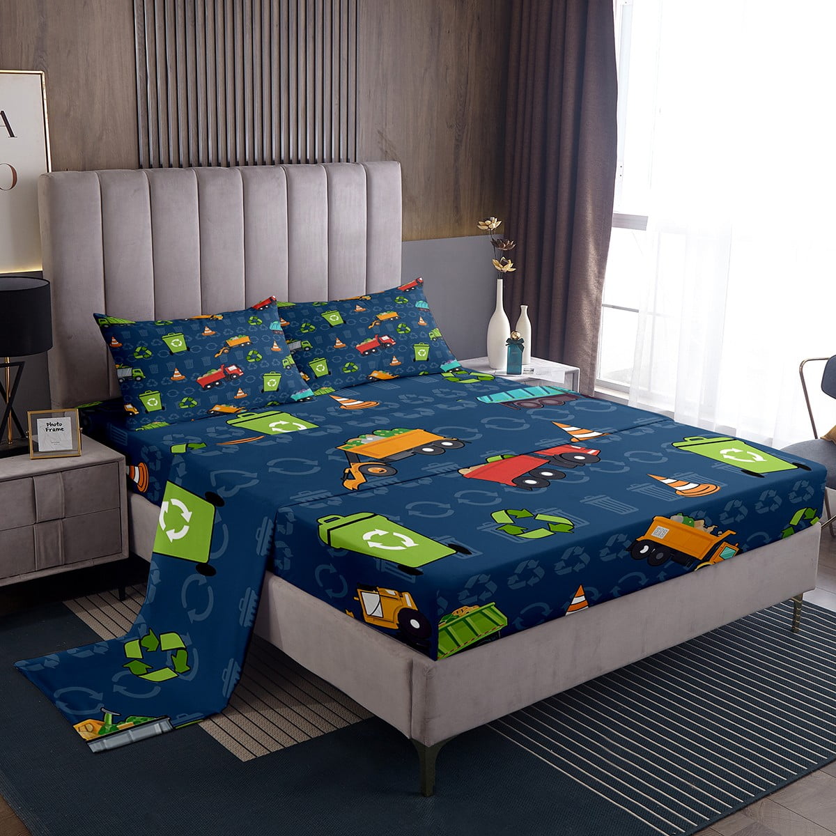 Click here for Yst Kids Sheet Set Full Size Garbage Truck Bed She... prices