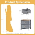 CONCETTA 2-Drawer Fabric Storage Dresser, Nightstand for Bedroom ...