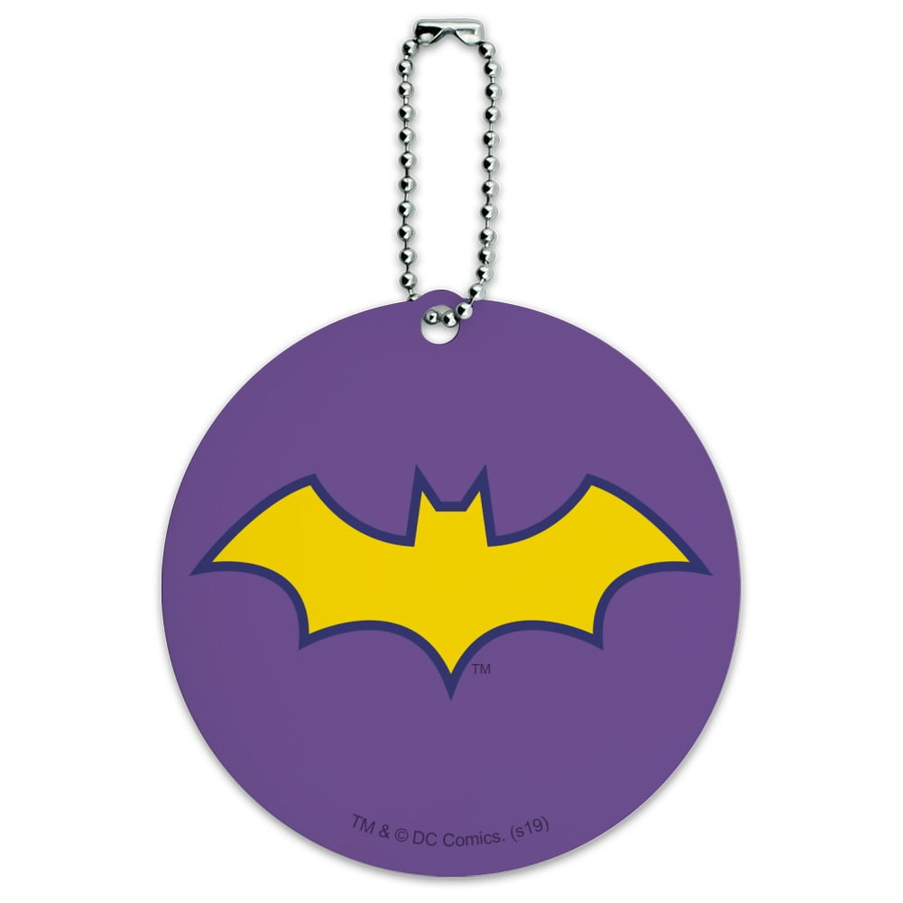 Batman Batgirl Logo Round Luggage ID Tag Card Suitcase Carry-On ...