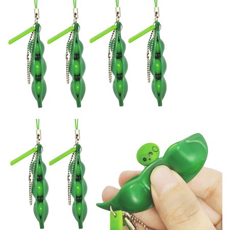Pea Poppers Fidget Toy, 6 Packs Funny Facial Expressions Squeeze a Bean ...