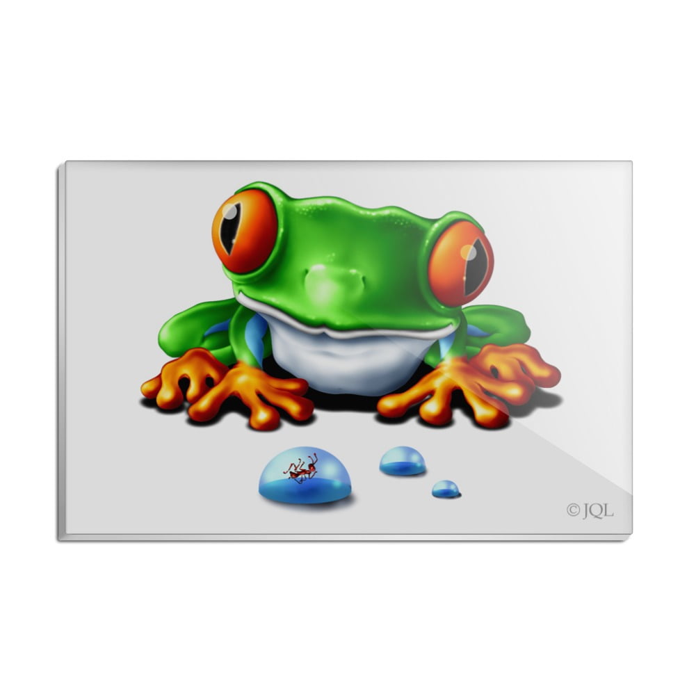 Rainforest Red Eyed Tree Frog and Ant Rectangle Acrylic Fridge ...