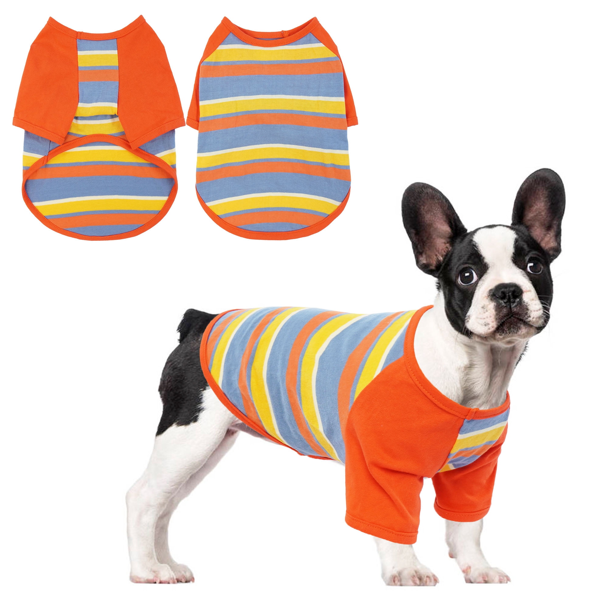 Kuoser Dog Shirt Breathable Summer Dog Clothes Cotton Dog Vest, Red, L ...