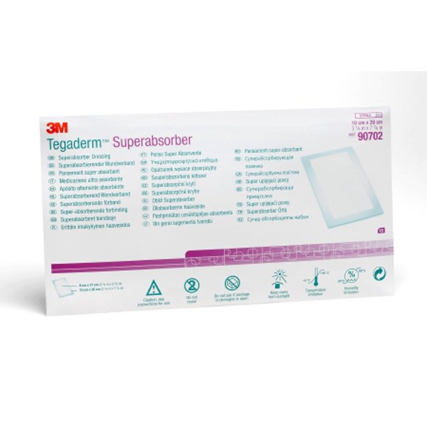 Superabsorber Dressing 3M Tegaderm 3-7/8 X 7-7/8 Inch 1 Count - Walmart ...