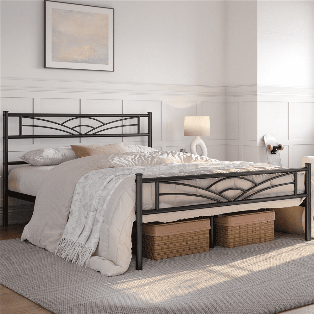 Click here for Yaheetech Metal Platform Bed With Cloud-Inspired D... prices