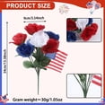 13.3" Patriotic Artificial Rose Flowers Table Centerpiece, 4th of July ...