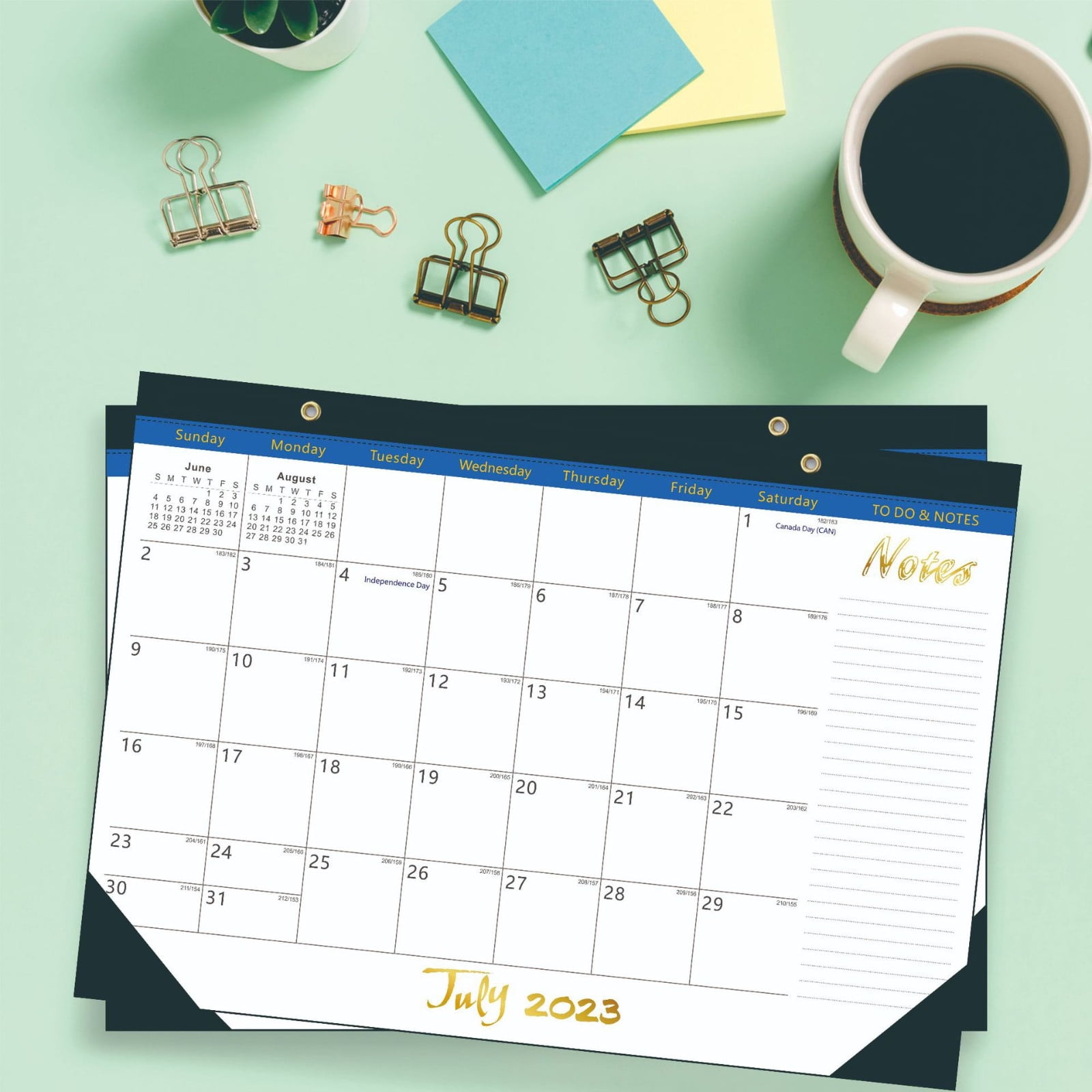 Strong Twin-wire Binding, 18 Months Extra Large Desk Calendar from Jul ... Strong Twin-wire Binding, 18 Months Extra Large Desk Calendar from Jul ...