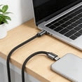 60W USB C To USB C Cable Nylon Braided 90 Degree Elbow Fast Charging ...