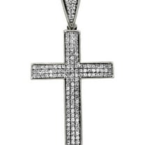 Jewelry Unlimited Large Designer Cross Pendant with 0.32 CT Real ...
