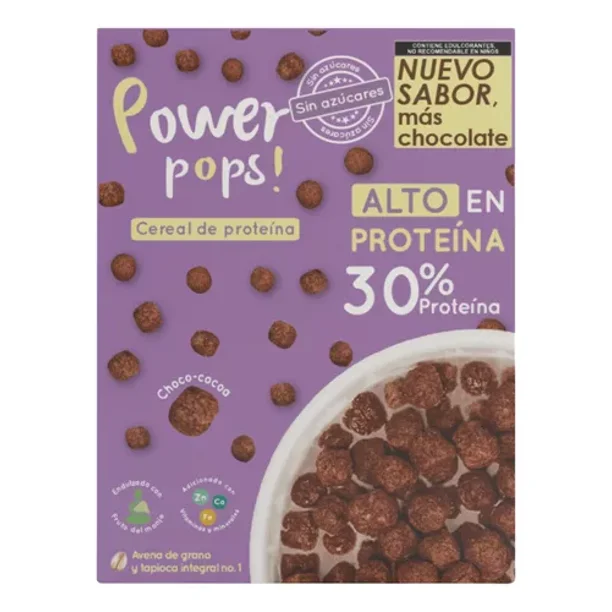 Power Pops! Cereal de proteína de suero de leche sin azúcar sabor ...