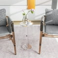 Acrylic End Table, Clear Side Tables for Small Space, 9.8" Round Modern ...