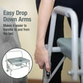 DMI 500 lb Capacity Portable Drop-Arm Bedside Commode, Adjustable Extra ...