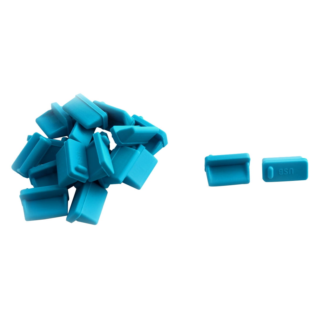 PC Phone Silicone Female USB Port Cover Cap Anti Dust Protector Blue 20 ...