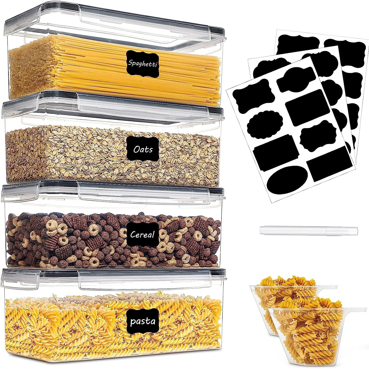Food Storage Containers With Lids, Plastic Spaghetti Container For ...