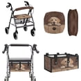 COEQINE Rollator Seat & Roller Bar Covers with Large Capacity Storage ...