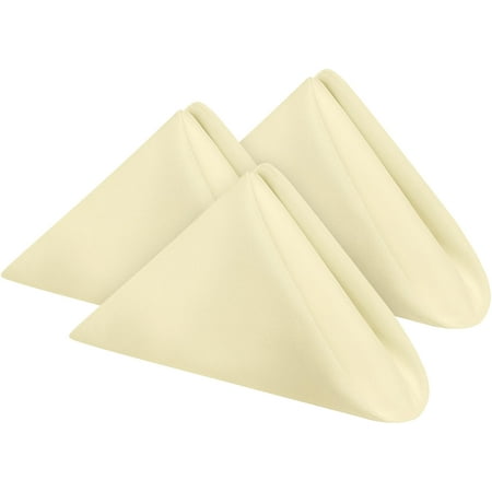 Utopia Home Ivory cloth Napkins (12 Pack, 20x20 Inches), Ideal Dinner ...