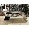 Large Aviator Industrial Wing Desk, 60 Inches Left, with Aluminium and ...
