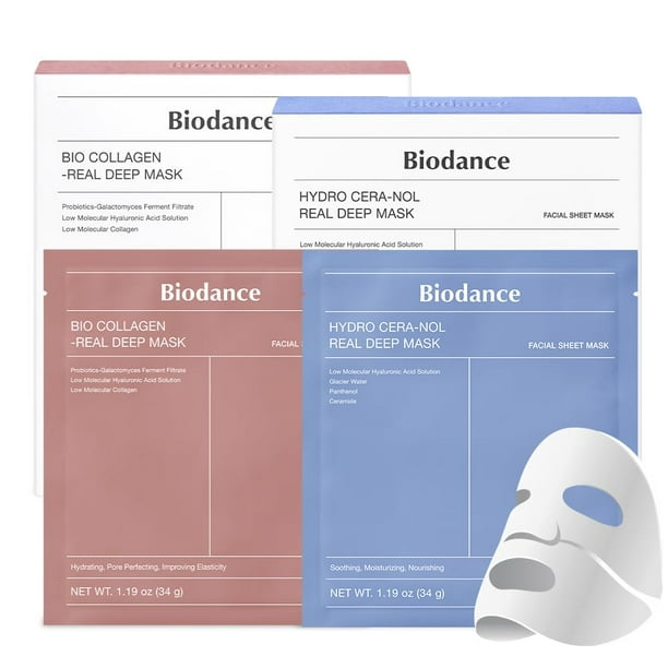 BIODANCE Real Deep Mask Duo: Bio-Collagen Real Deep Mask & Hydro Cera ...