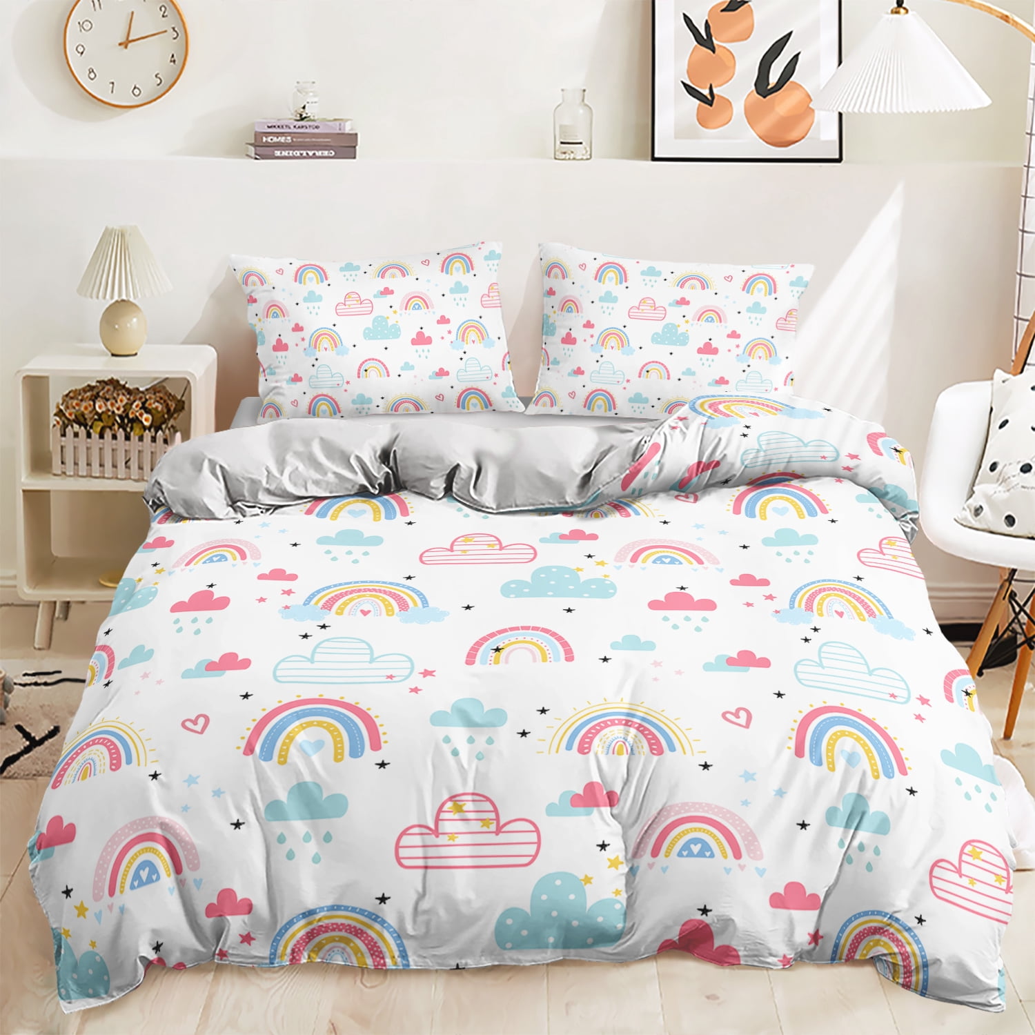 Hosima 3-Piece 3D Digital Duvet Cover With Pattern Composed Of Multiple ...