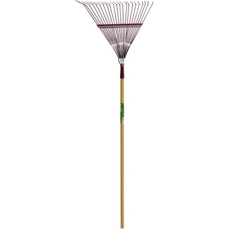 22 Tines Spring Braced Fan Rake - with 52" Handle and 15/16" Diameter ...