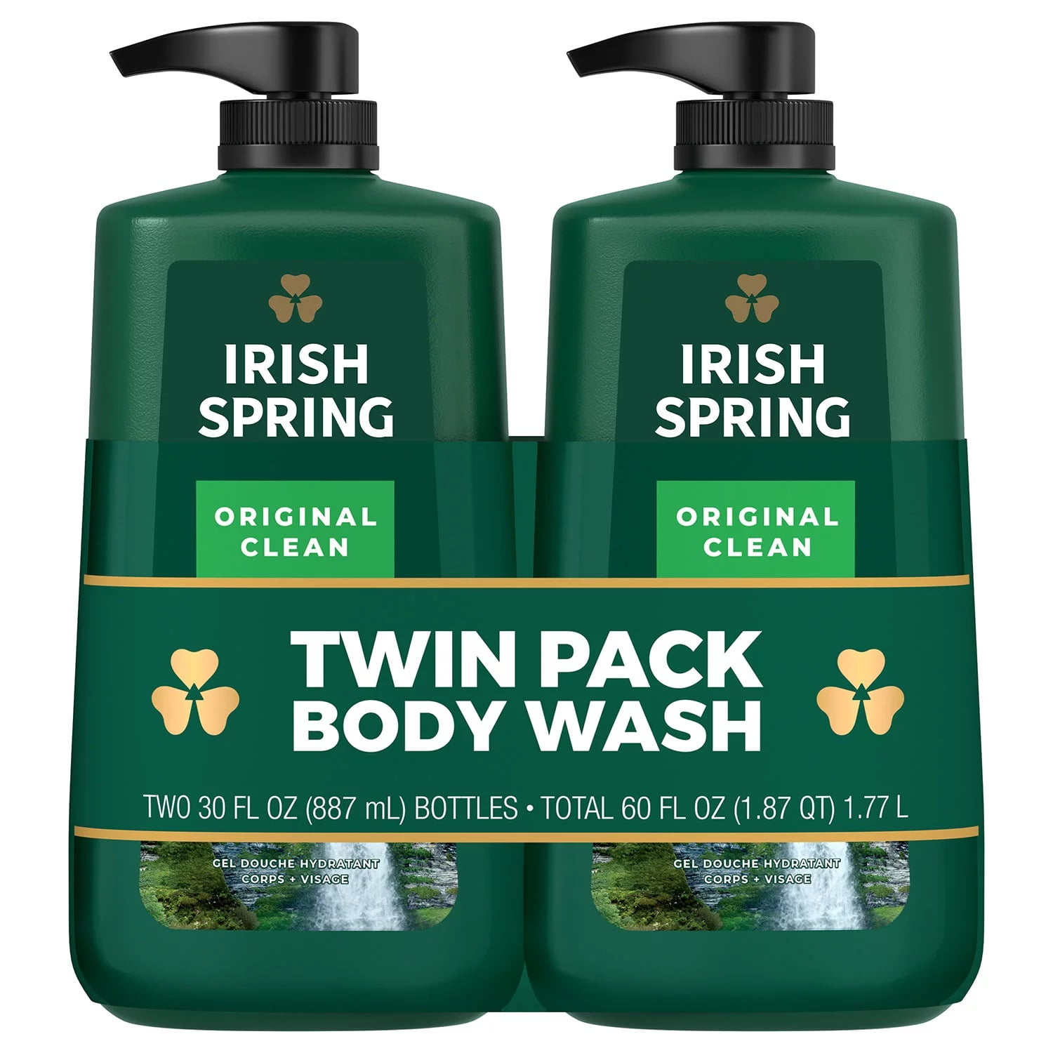 Irish Spring Body Wash, Original, 30 Fluid Ounce (Pack of 2) - Walmart.com