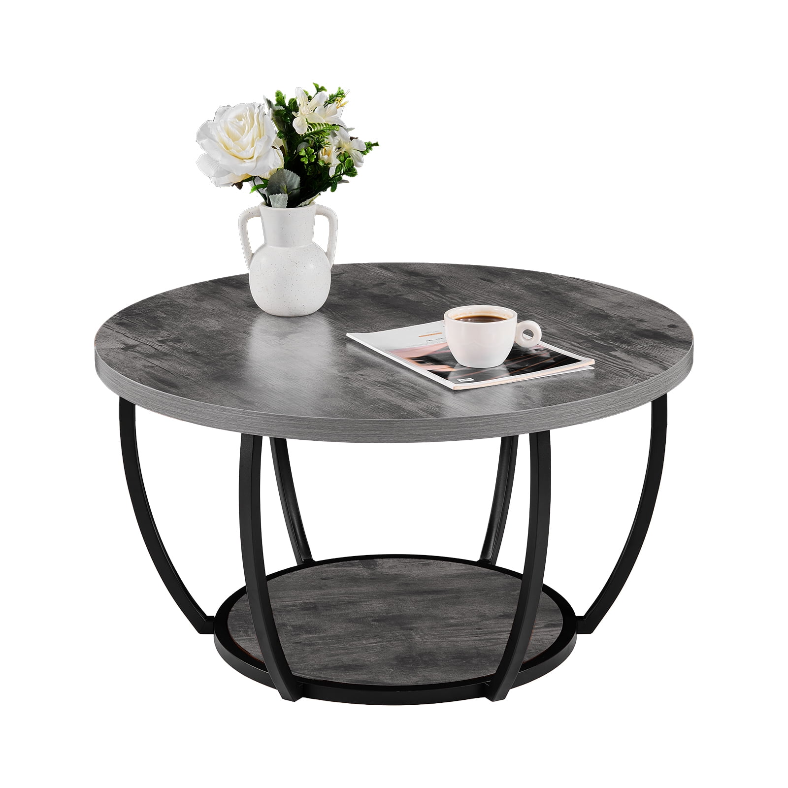 Click here for Vevor Coffee Table  Modern Round Coffee Table  2 T... prices