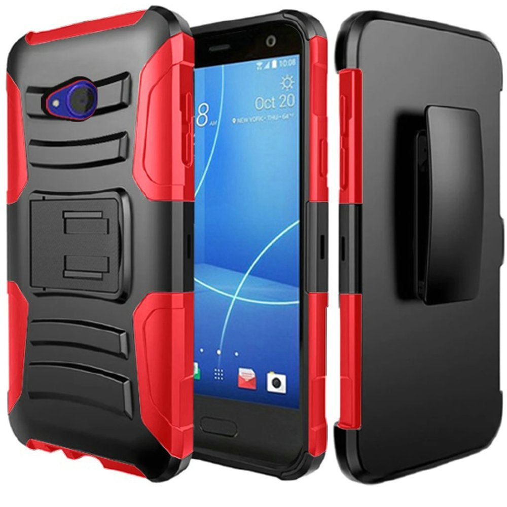 Kaleidio Case For HTC U11 Life [Dual Form] Rugged Holster [Swivel Belt ...