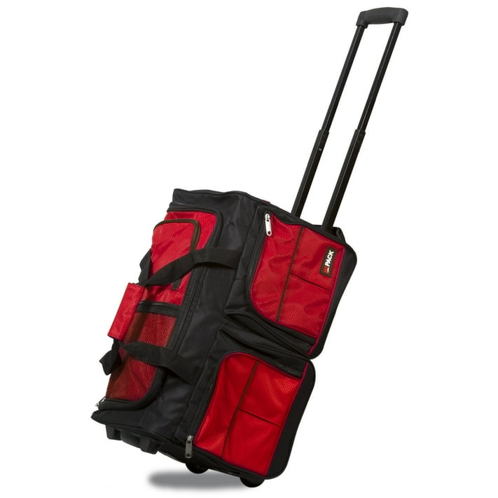 Hipack 20-inch Carry-On Rolling Duffle Bag - Red - Walmart.com