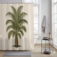 Green Palm Fronds Shower Curtain for Bathroom, Summer Vintage Botanical ...