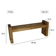 Haussmann® Teak Block Bench 48 x 12 x 19 inch High KD Oak Oil - Walmart.com