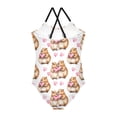 Cute Capibara Pattern Girls' One-Piece Swimwear 3T-10T Soft Stretchy ...