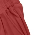 Red Man Spandex Stretchy Pants for Man Pleated Paperbag Straight Leg ...