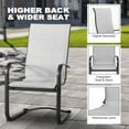 Nuu Garden Set of 2 Outdoor Patio Dining Chairs, High Back, Breathable ...