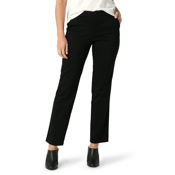 Lee® Women's Comfort Waist Woven Straight Leg Pant - Walmart.com