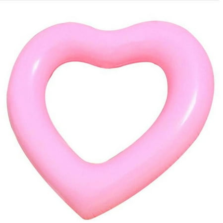 Inflatable Swim Rings, 90cm Diameter Heart Shaped Summer Swimming Pool ...