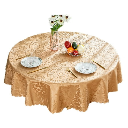 Waterproof vinyl tablecloths, round heavy duty tablecloths, wipeable tablecloths for kitchen and ...