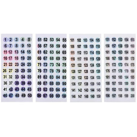 Label Numbers,8mm Label Numbers 1 to 200 Adhesive Stickers Sign for DIY ...